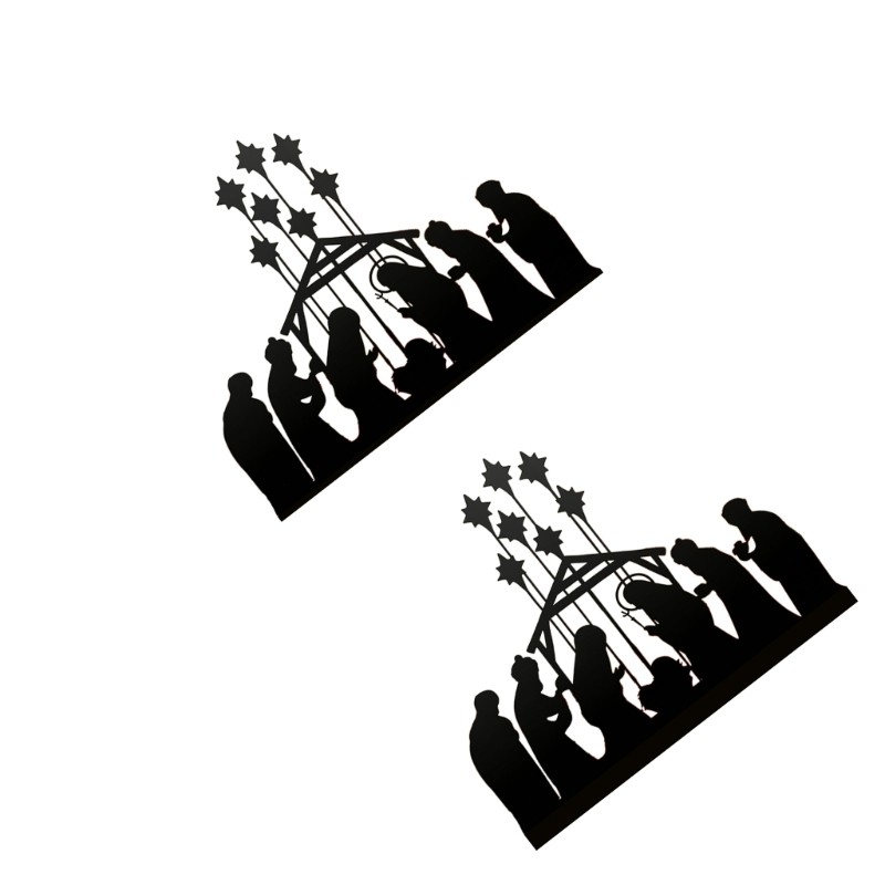 Practical Flat Christian Figurine Easy Placement Shelf Desk Decors Iron ...