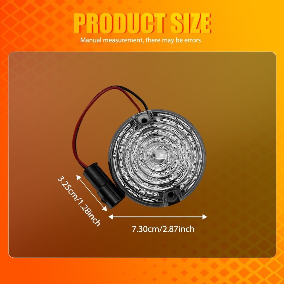 73MM LED Clear Brake Stop Light Rear Amber Lamp for Land Rover Defender ...