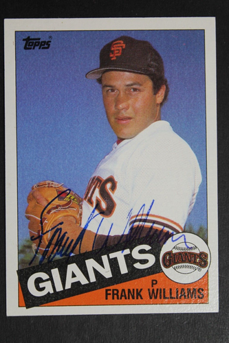 Frank Williams (d.2009) San Francisco Giants Autographed Signed 1985 ...