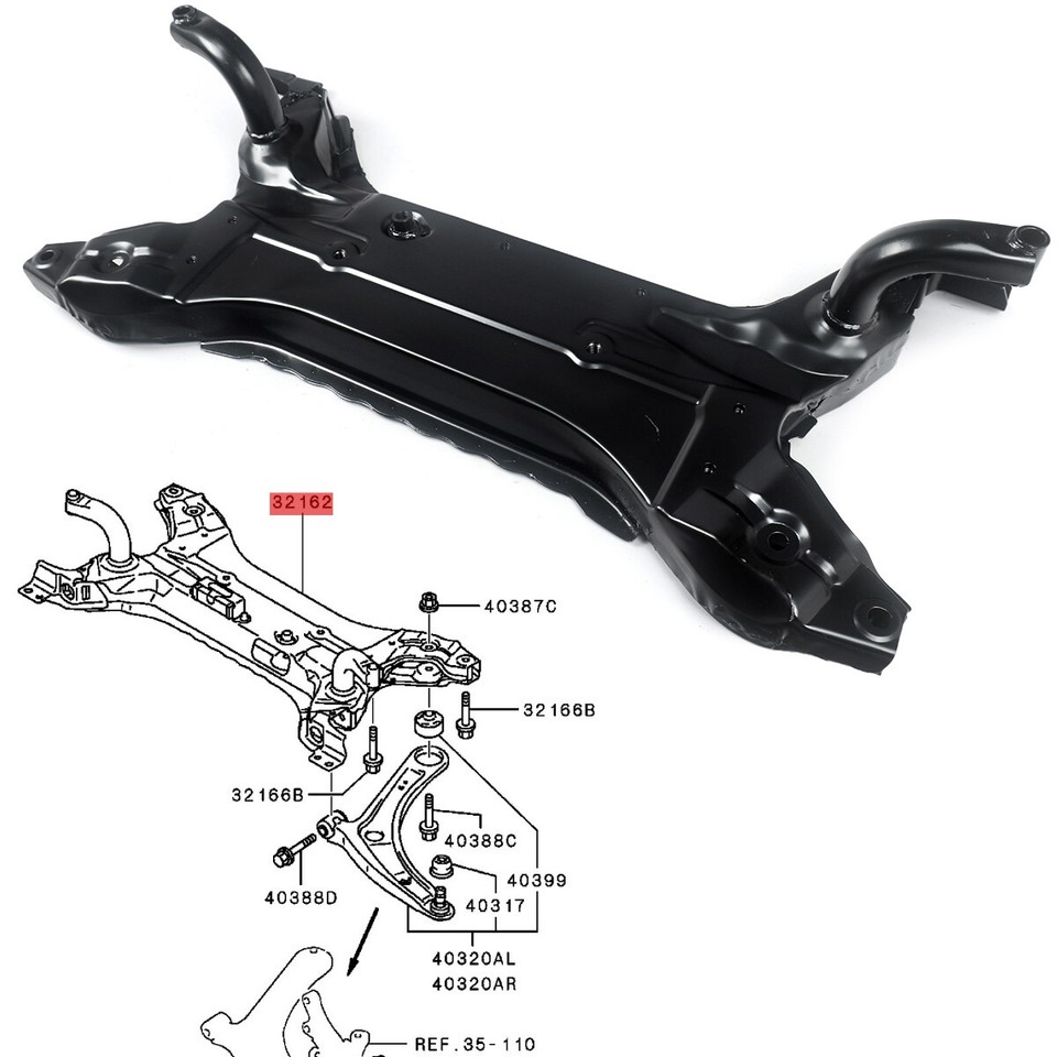 Front Crossmember Engine Subframe Cradle For Mitsubishi Outlander 18-20 ...