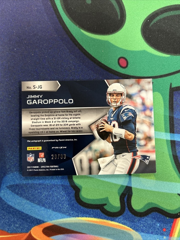 2017 Panini Spectra Football Jimmy Garoppolo Auto /99 | eBay