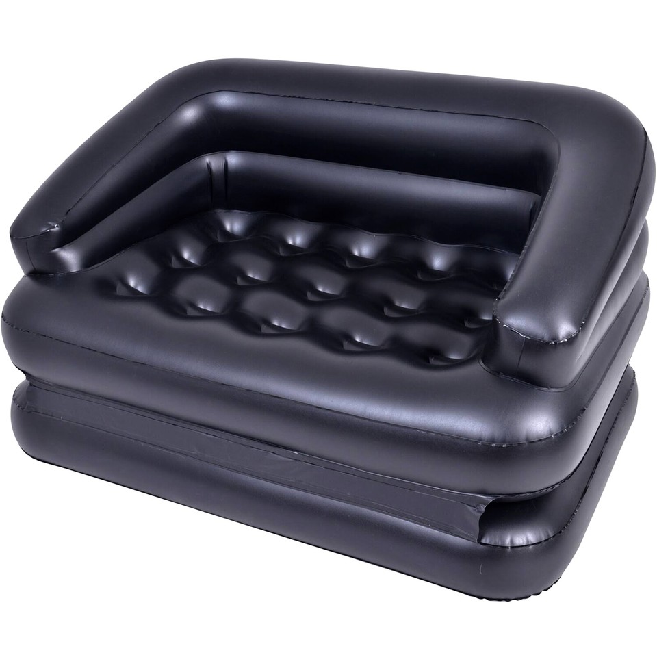 NEW 5 IN 1 DOUBLE INFLATABLE SOFA COUCH BED MATTRESS LOUNGER AIRBED BED ...