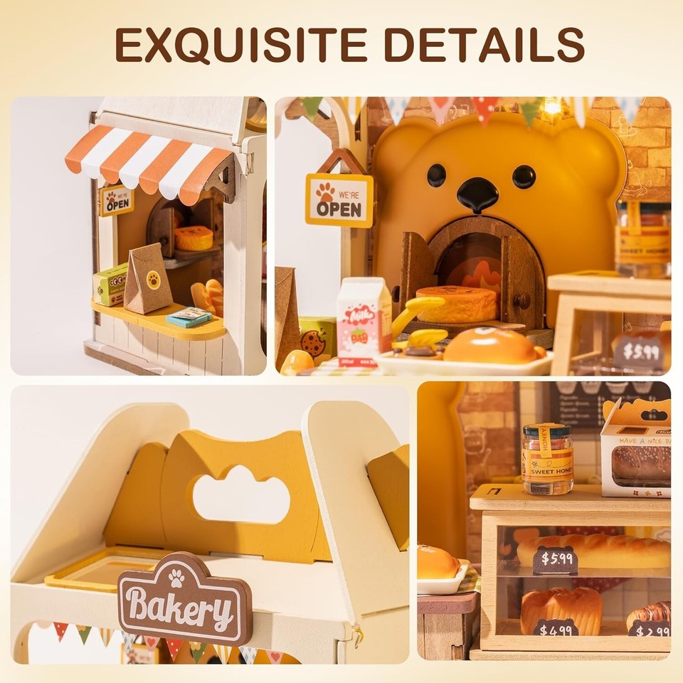 Rolife DIY Mini Wooden Toy Miniature Dollhouse Kits Model Building ...