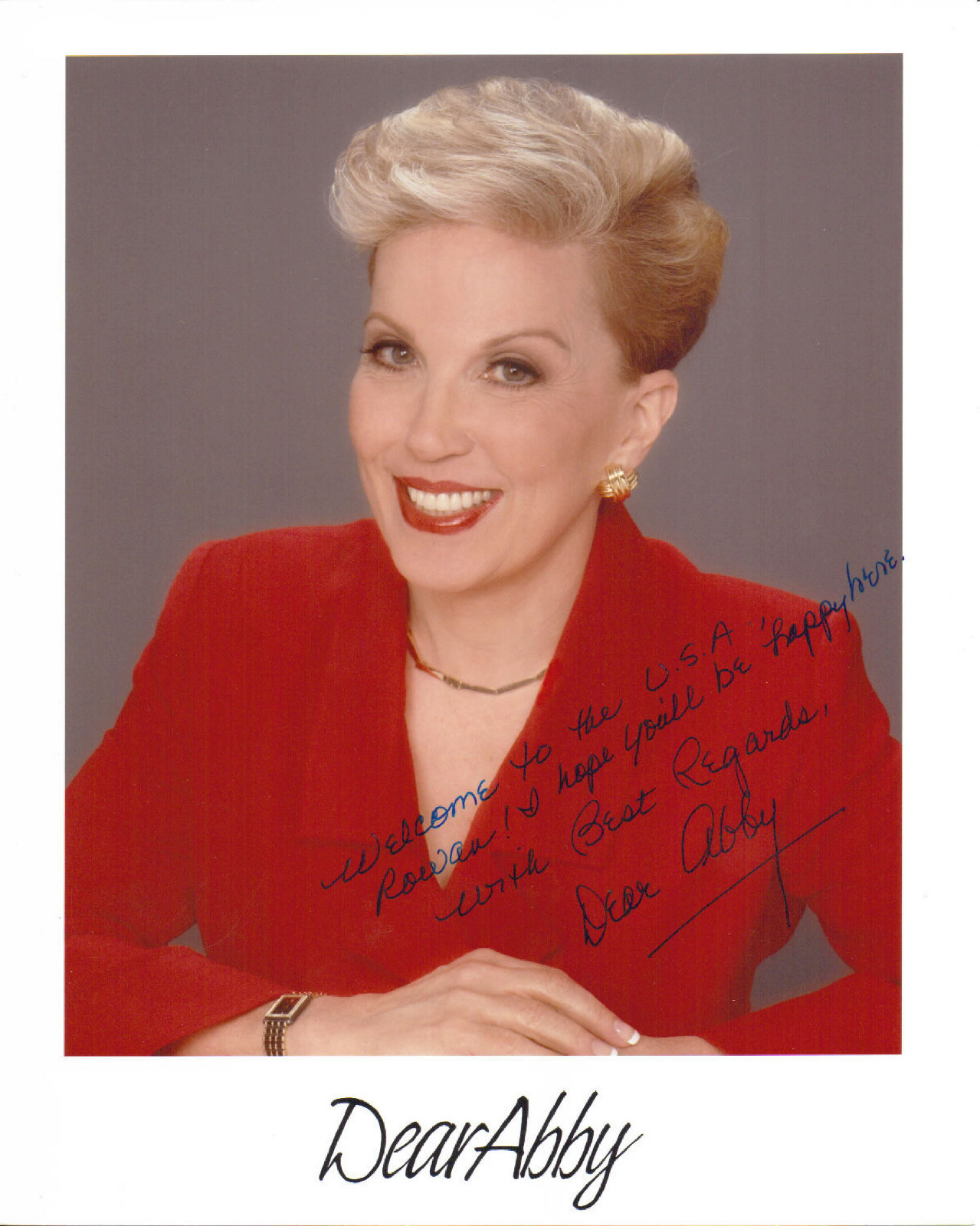 DEAR ABBY (Jeanne Phillips) - Advice Columnist - Autograph Color Photo ...