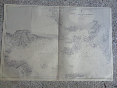 Marine Map / Athens To The Isthmus Of Corinth With Salamis, Eleusis ...