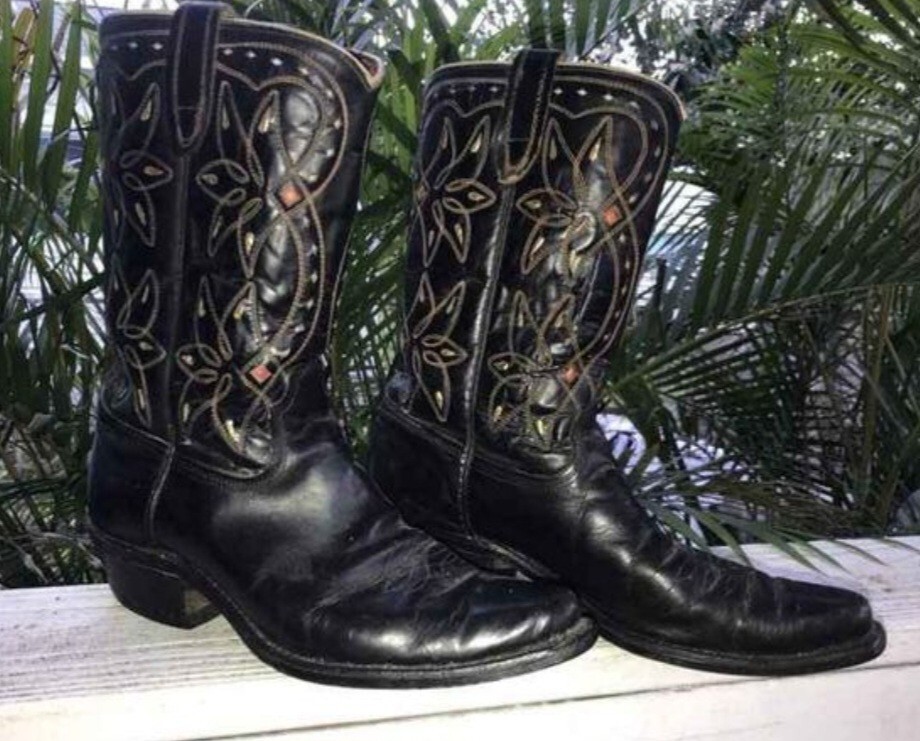 Antique/ Vintage ACME Tooled Diamond Inlay Leather Co… - Gem