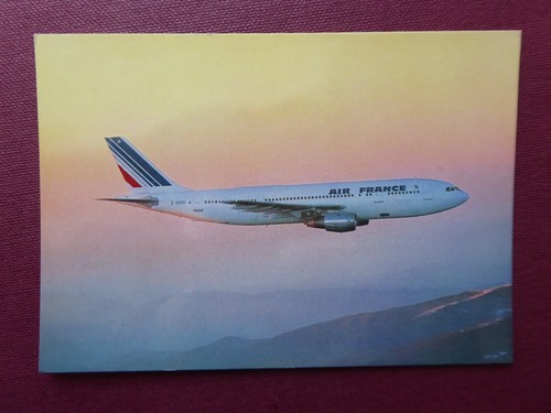 CARTE POSTALE AVIATION POST CARD AIRBUS A300 B2 AIRLINER AIR FRANCE F ...