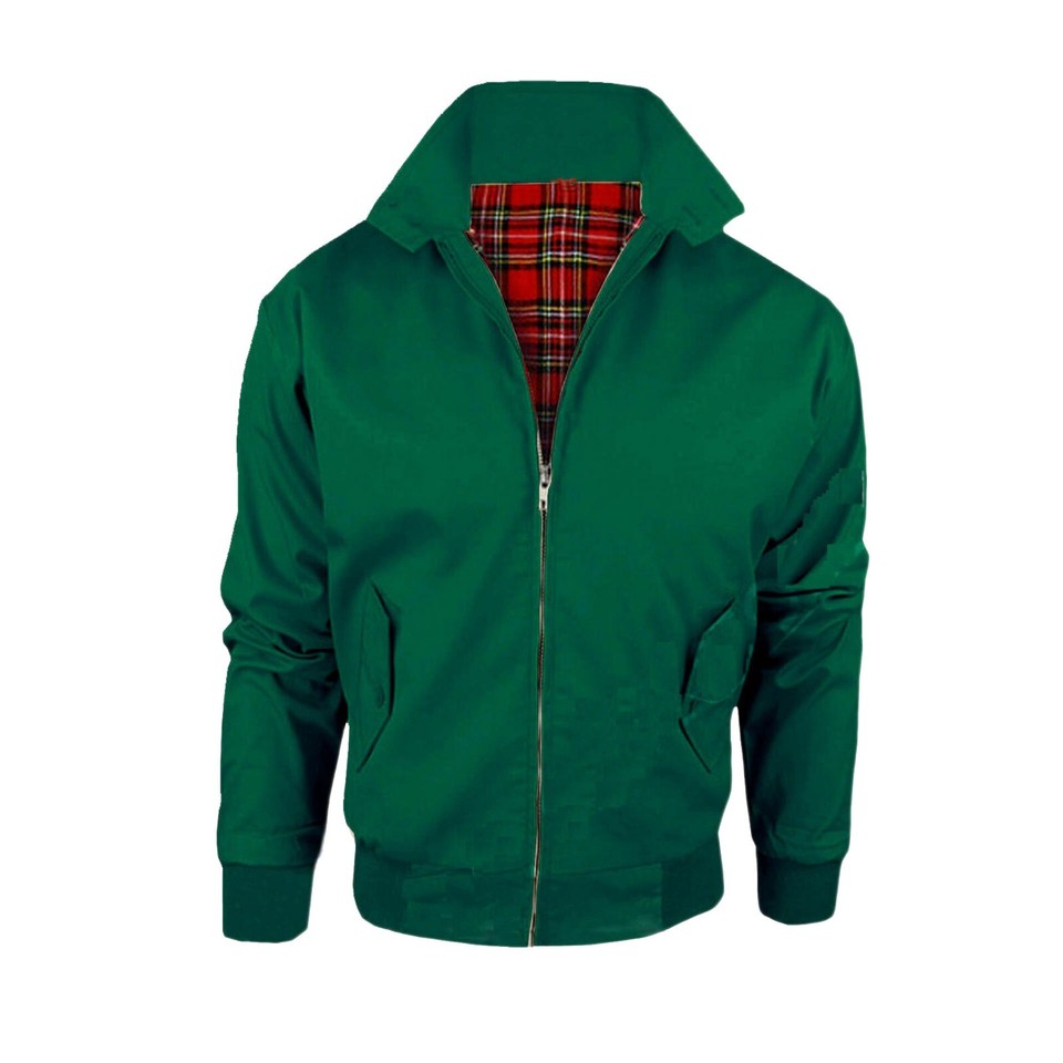 Mens Classic Vintage Scooter 1Harrington1 Bomber Jacket | Tartan Lined ...