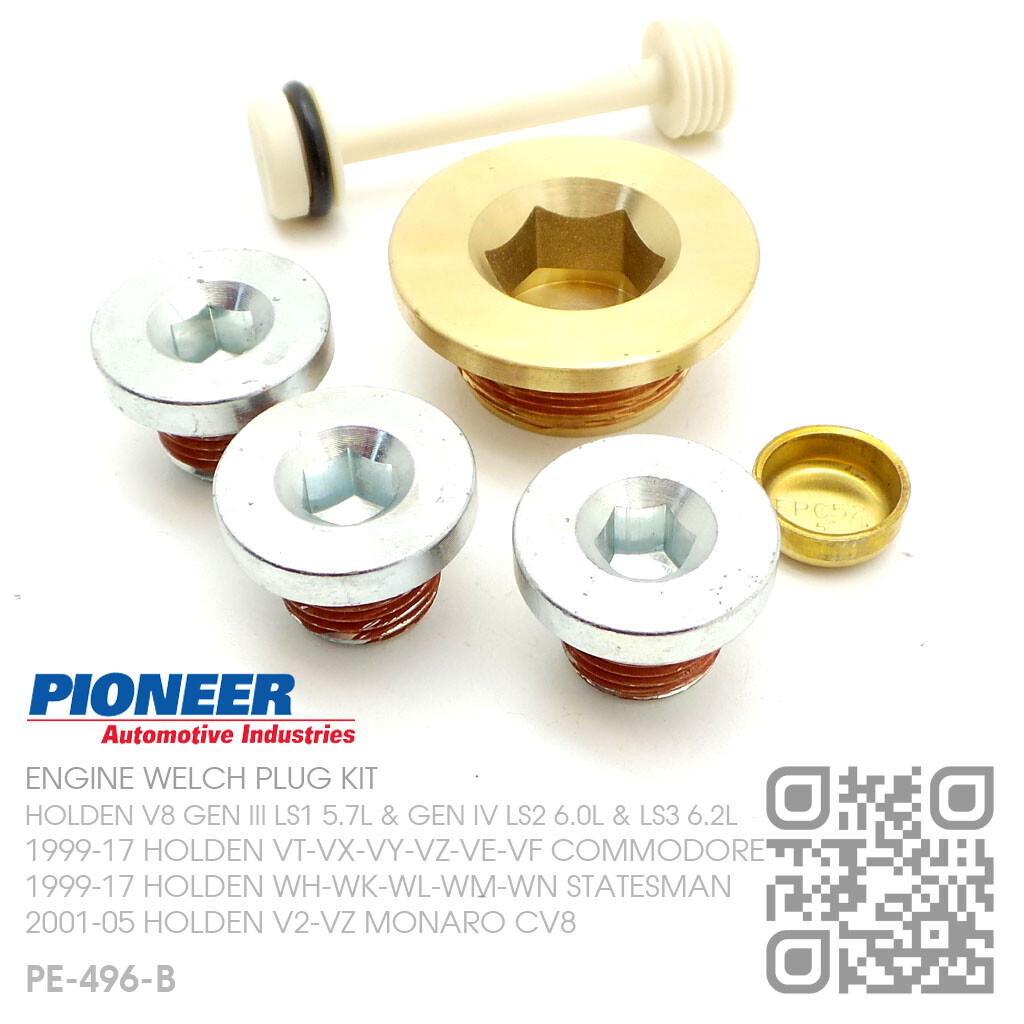 PIONEER ENGINE WELCH PLUG KIT V8 GEN 3 LS1 5.7L [HOLDEN WH-WK-WL ...