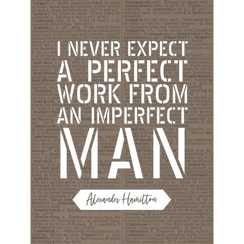 Quote Alexander Hamilton Expect Perfect From Imperfect Art Canvas Print ...