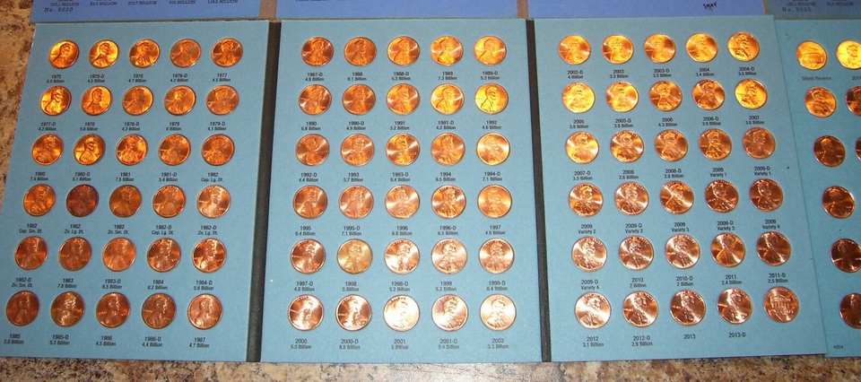 Wheat penny Collection 1909 vdb 2025 lincoln steel cents pds bu +extra ...