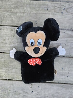 Vintage Mickey Mouse Applause Hand Puppet W/ Polka Dot Tie Disney NWT ...
