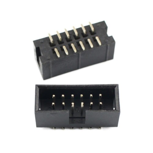 5Pcs 2.54mm Pitch 2x6 12 Pin SMT IDC Cable Connector Male Shrouded Box ...