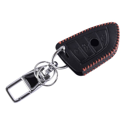PU Leather 4-Button Key Case Cover Keychain Fit For BMW X1 X2 X3 X5 X6 ...