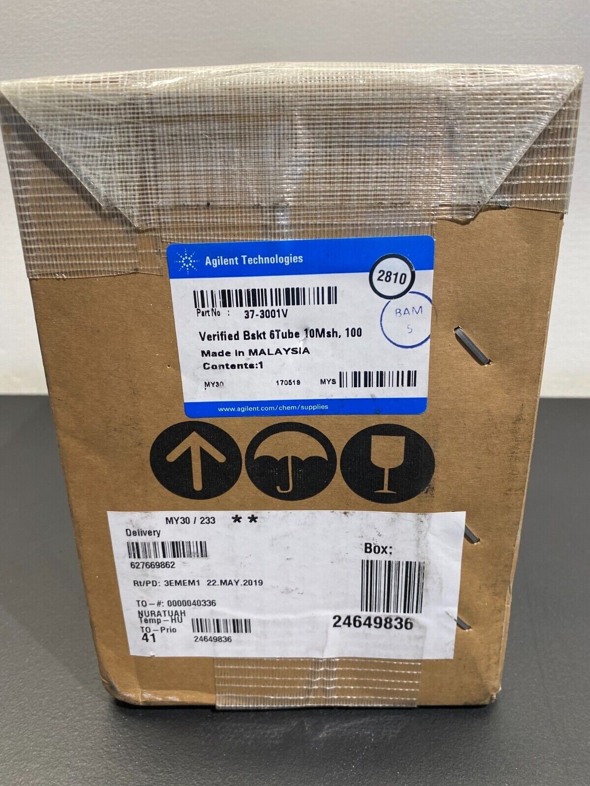 Agilent PN 37-3001V Basket 6-tube 10-Mesh 1905 µm 100 Automated | eBay