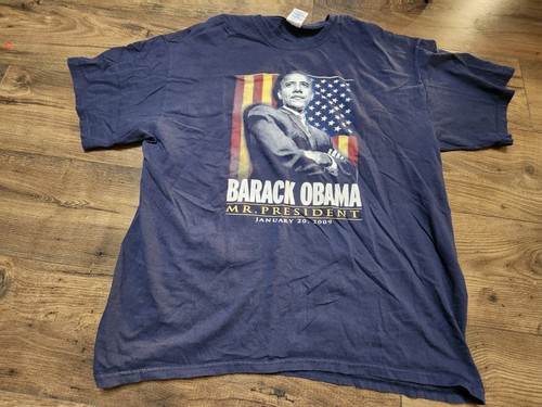 Retro Mens XL Barack Obama President Political Rap Tee T-shirt | eBay