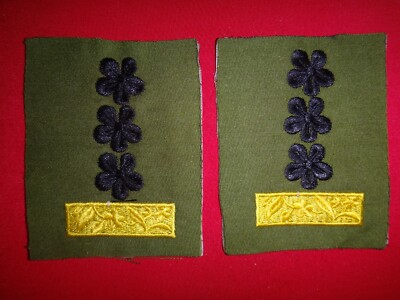 Vietnam War Pair of ARVN Army Colonel DAI TA Subdued Collar Patches ...