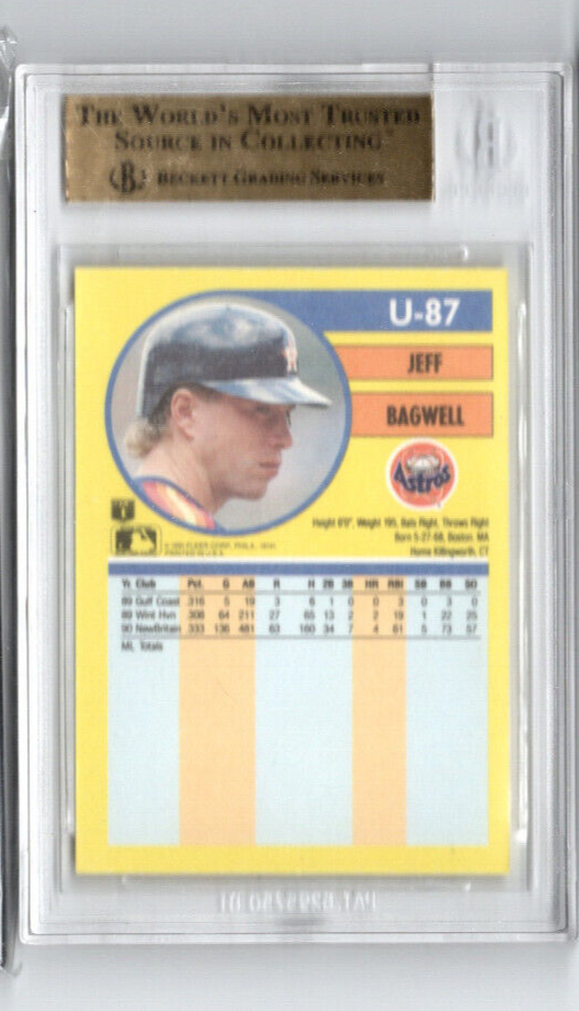 1991 JEFF BAGWELL #87 Fleer Update ROOKIE BGS 9.5 | eBay UK