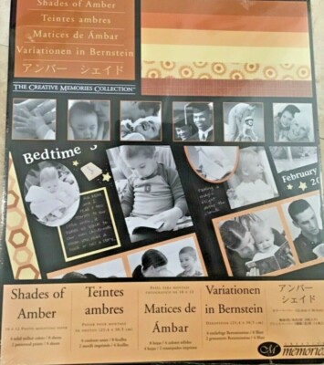 CREATIVE MEMORIES SCRAPBOOK PAPER SHADES OF AMBER (12) 10 X 12 NIP | eBay