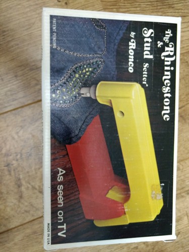 Vtg 1974 Ronco Rhinestone & Stud Setter Bedazzler Crafts Box ...