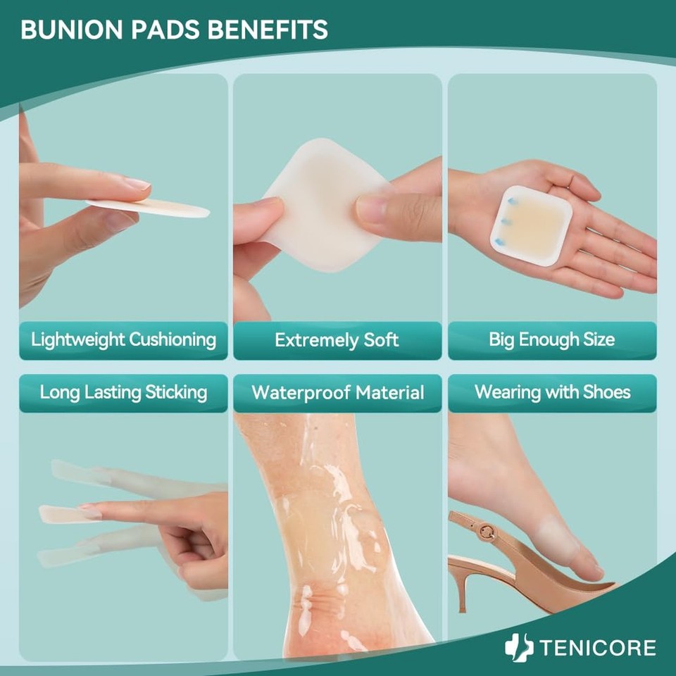 Bunion Pads, Bunion Cushions for Women and Men, Toe and Foot Protector ...