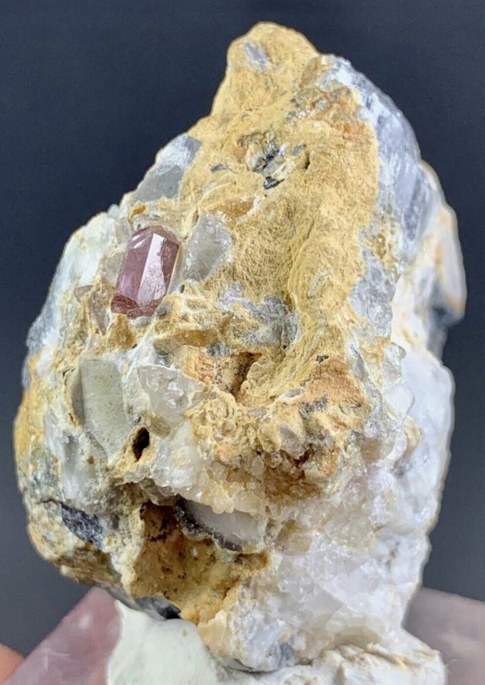 Super Rare Lustrous Raw Pink Topaz Crystal Matrix Natural Gemstone ...