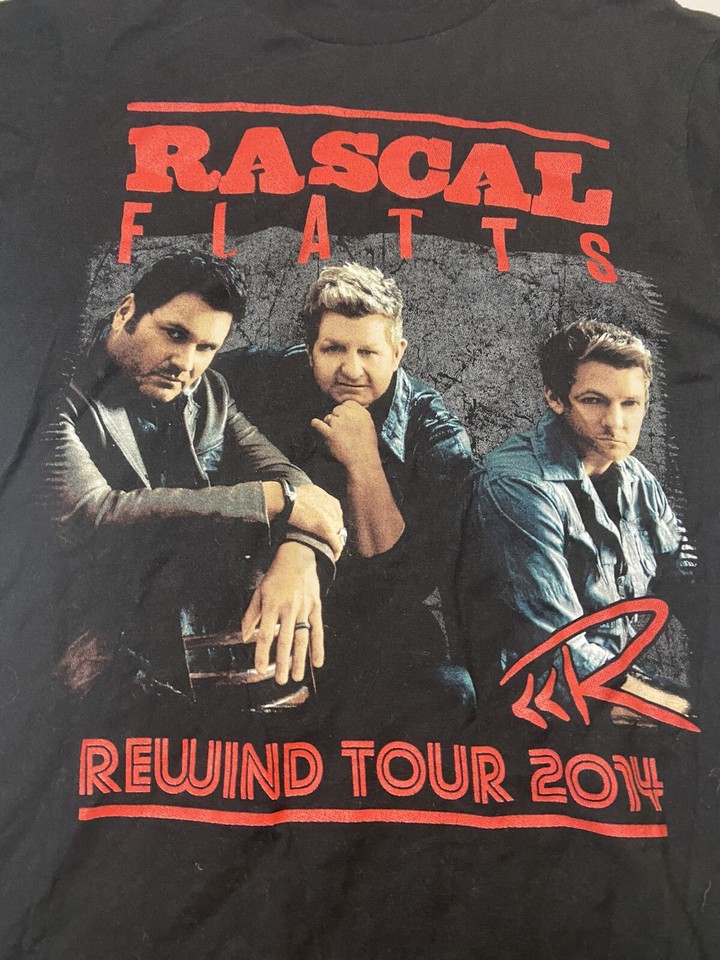 LOT of Rascal Flatts Men Concert Shirts: 2008 'Bob That Head' / 2014 ...