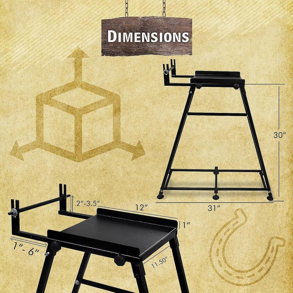 Blacksmith Forge Kit Stand - 12" - Forge Starter Kit Stand For All ...