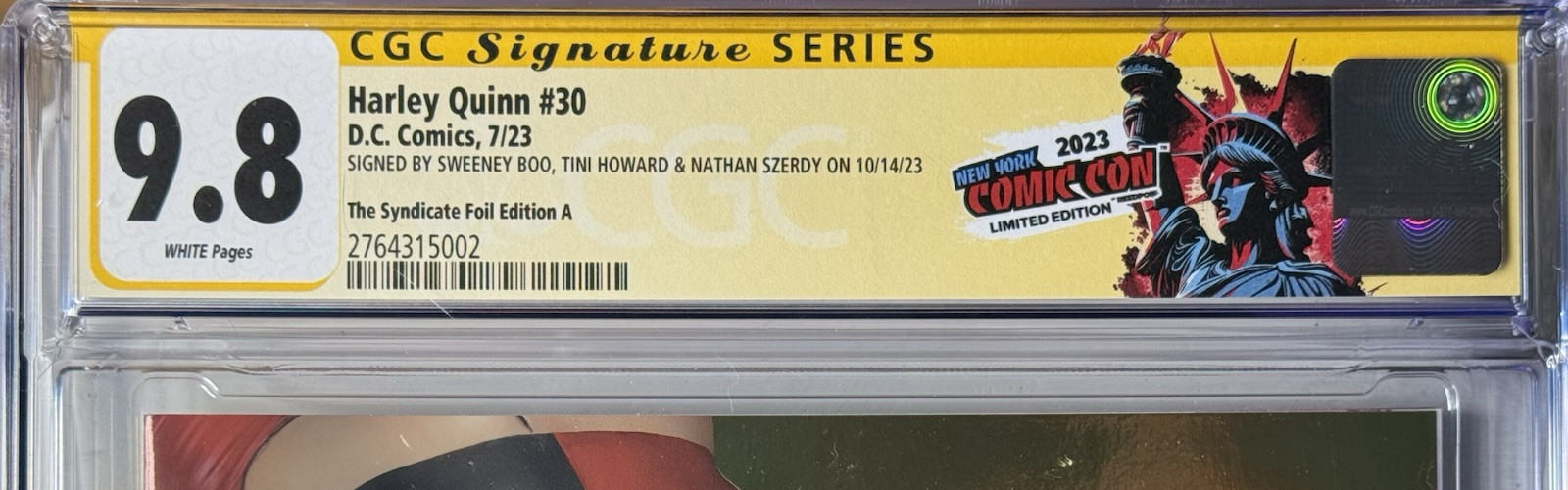 Harley Quinn #30 9.8 The Syndicate Foil Edition A signed by NATHAN ...