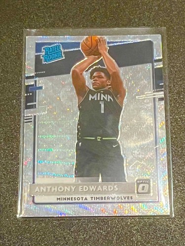 Anthony Edwards 2020-21 Panini Optic Rated Rookie Silver Wave Prizm ...