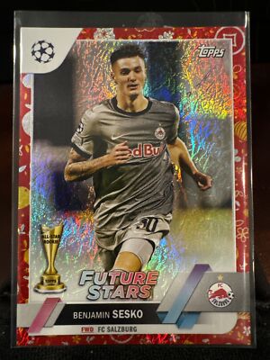 Benjamin Sesko 2022-23 Topps UEFA Jade Future Stars Chinese New Year ...