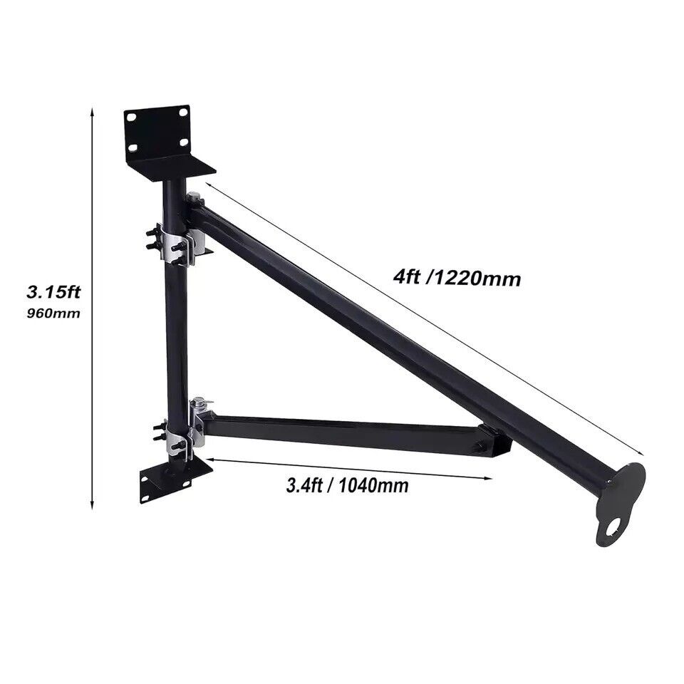 Wall Mount Jib Crane, Hoist Bracket, All Steel Construction 550 Lb ...