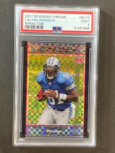 2007 Bowman Chrome Calvin Johnson XFractor RC #/250 PSA 9 | eBay