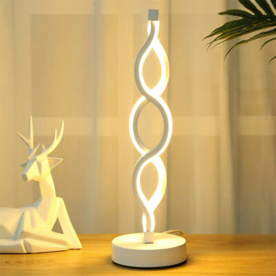 44cm Brightness Dimmable LED Table Lamp Curved Desk Light Bedside Lamp ...
