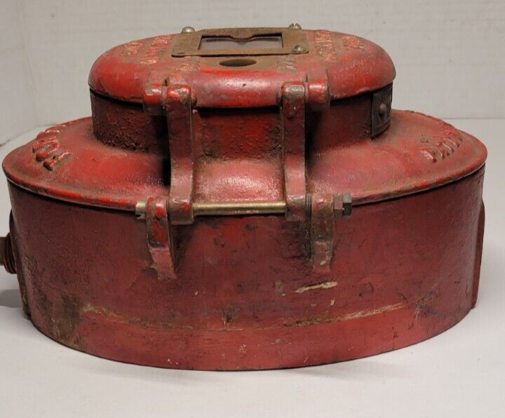 VINTAGE OVAL A.D.T. FIRE ALARM CALL BOX PULL STATION Break Glass ...