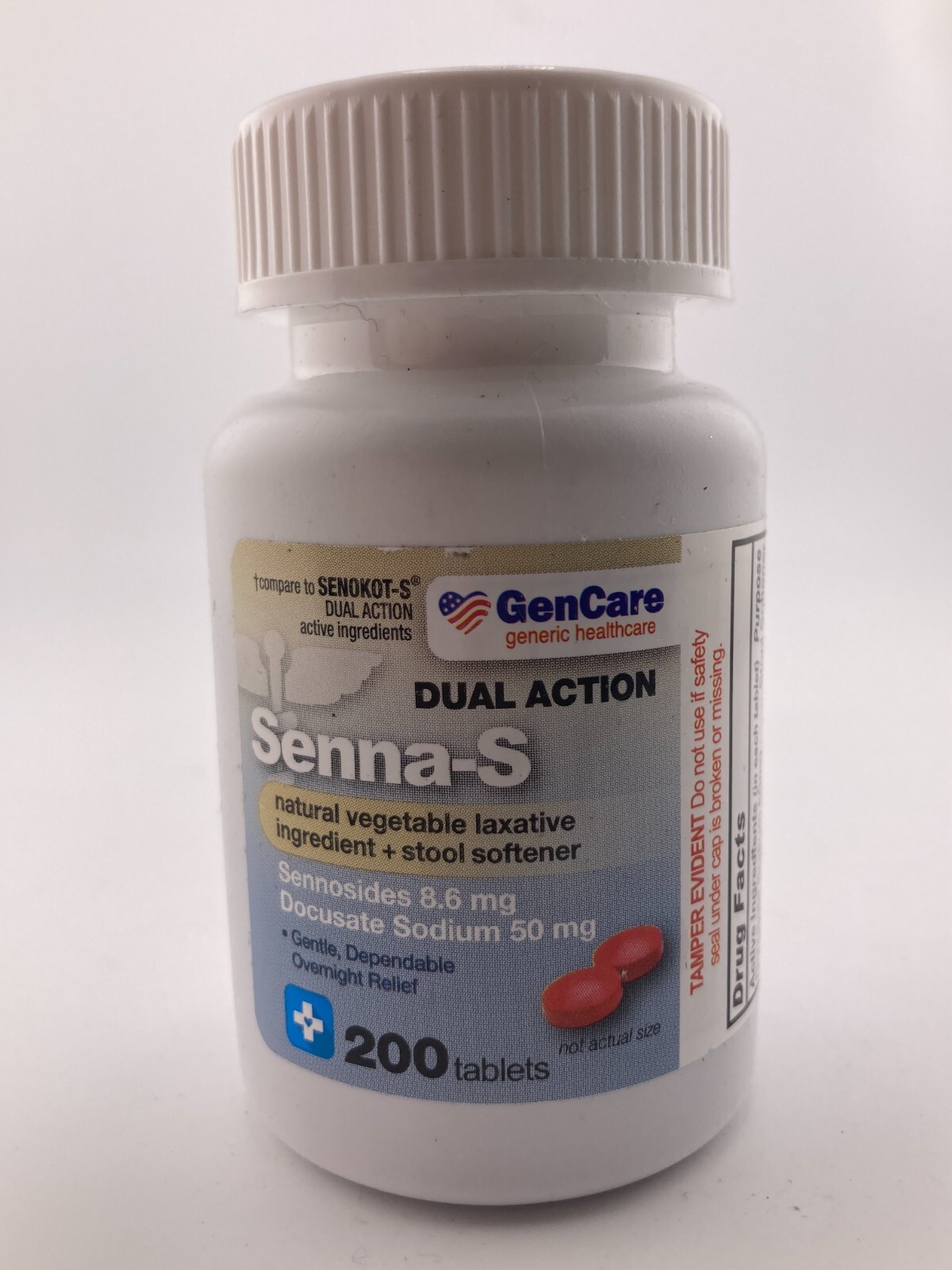Gencare - Senna-s Natural Vegetable Laxative Plus Stool Softener Dual ...