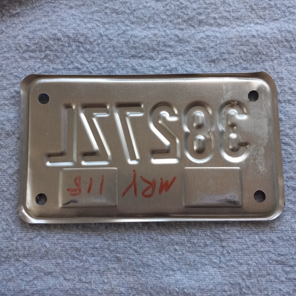 2001 Tennessee MOTORCYCLE License Plate - "3827ZL" (blk on offwh) DEC ...