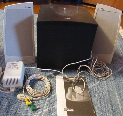 Labtec Edge LCS-2418 Flat Panel 3-Piece Computer Speaker System | eBay