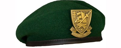 BERET VERT COMMANDOS MARINE NATIONALE TAILLE 59 AVEC VRAI INSIGNE ARMEE ...