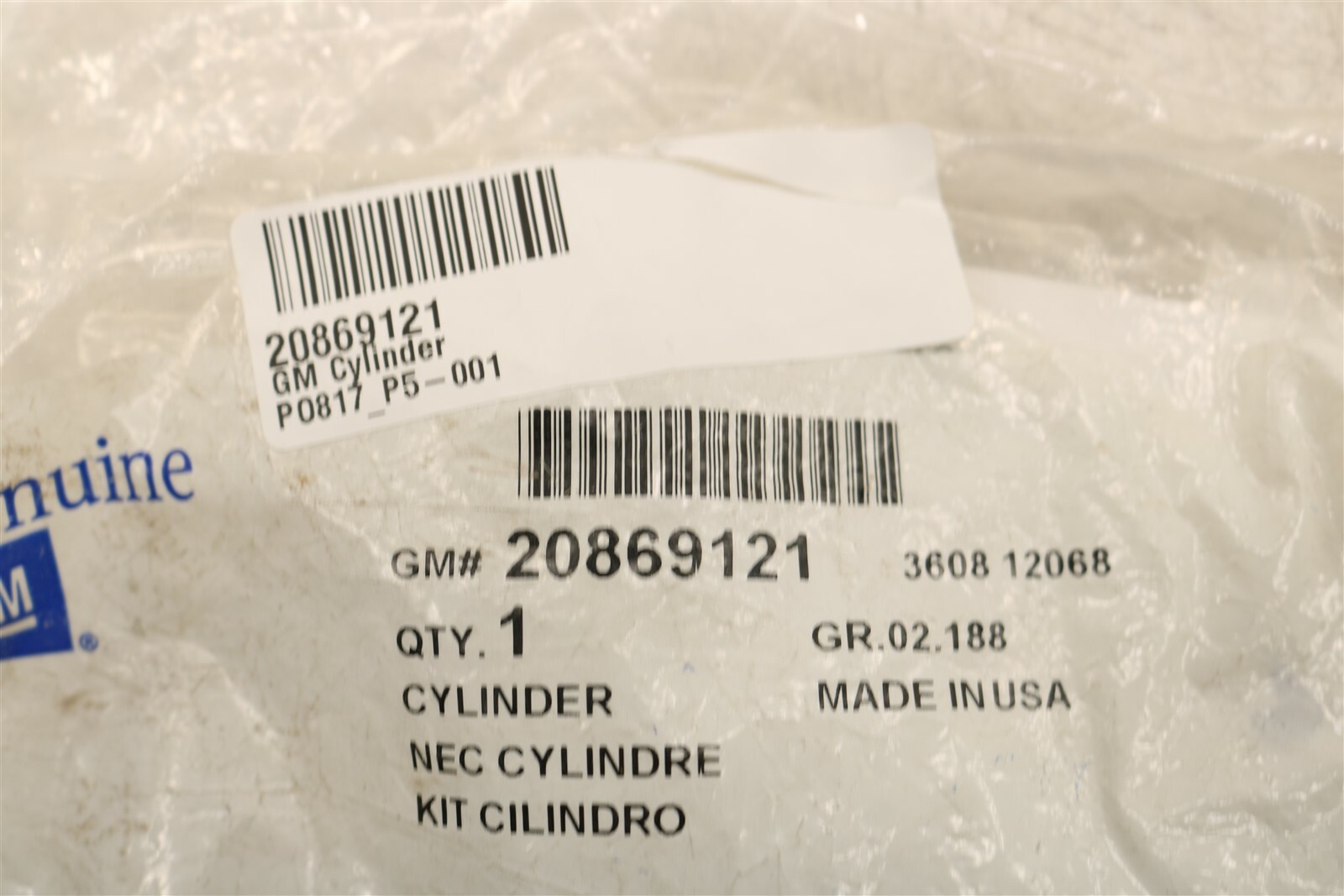 NEW OEM GM Ignition Lock Cylinder Set 20869121 Cobalt HHR Equinox CTS ...