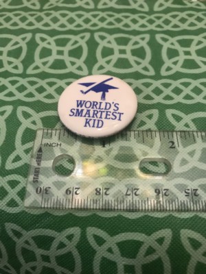 World's Smartest Kid 1987 Neetstuff Pinback Button Pin Vanity FREE ...