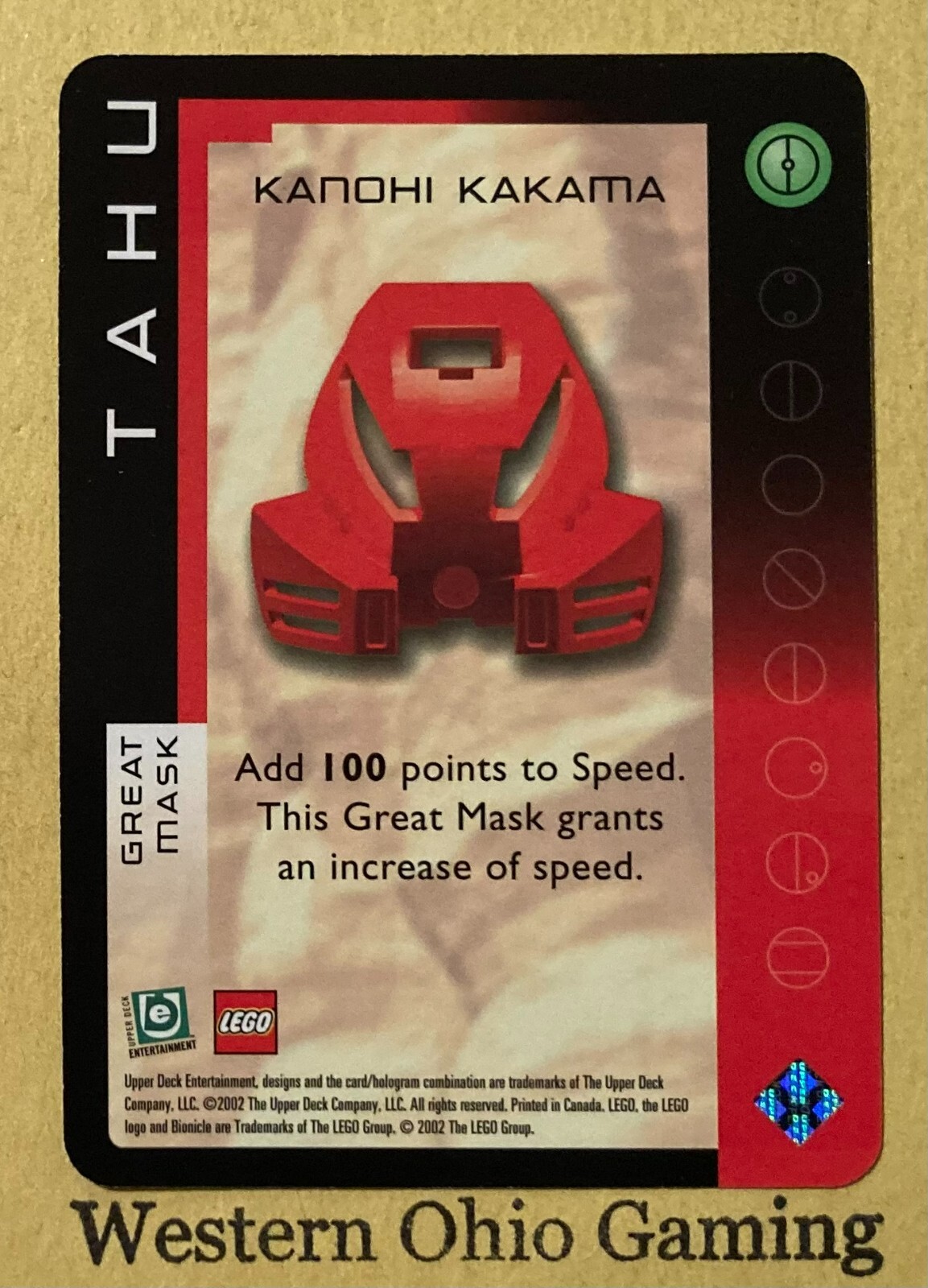 Bionicle TCG Kanohi Kakama CCG Tahu Great Mask Card | eBay