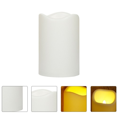 2 Pcs Electronic Candle Light Small Fake Candles Bright Led Flame ...