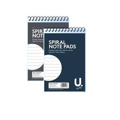 A7 Spiral Wire Bound Notebook Ruled Lines For School College Work Pad ...