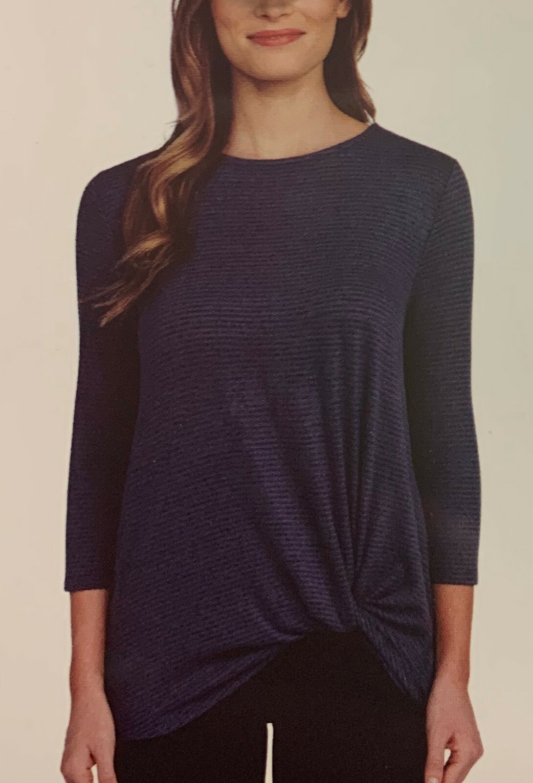 Matty M Ladies' Top Fashionable Front Knot 3/4 Sleeve Shirt G53 | eBay