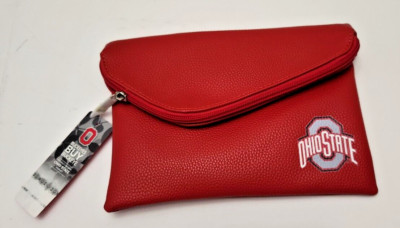 Ohio State Buckeyes NCAA Fold Over Crossbody Soft Pebble Texture Purse ...