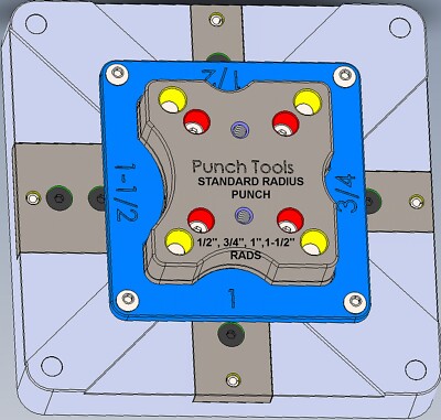 OUTSIDE CORNER RADIUS PUNCH IN UP TO 1/8" ALUMINUM; 1/2", 3/4", 1", 1-1 ...