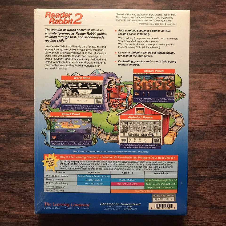 Reader Rabbit 2 The Learning Company Big Box Vintage MAC Game NEW! | eBay