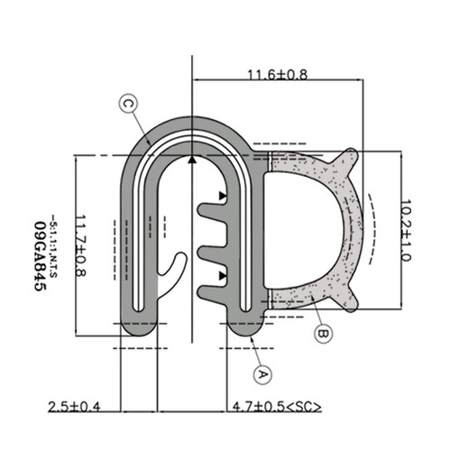 10Mt Universal CLIP ON Seal Car Door Boot Bonnet Rubber Edge Trim ...
