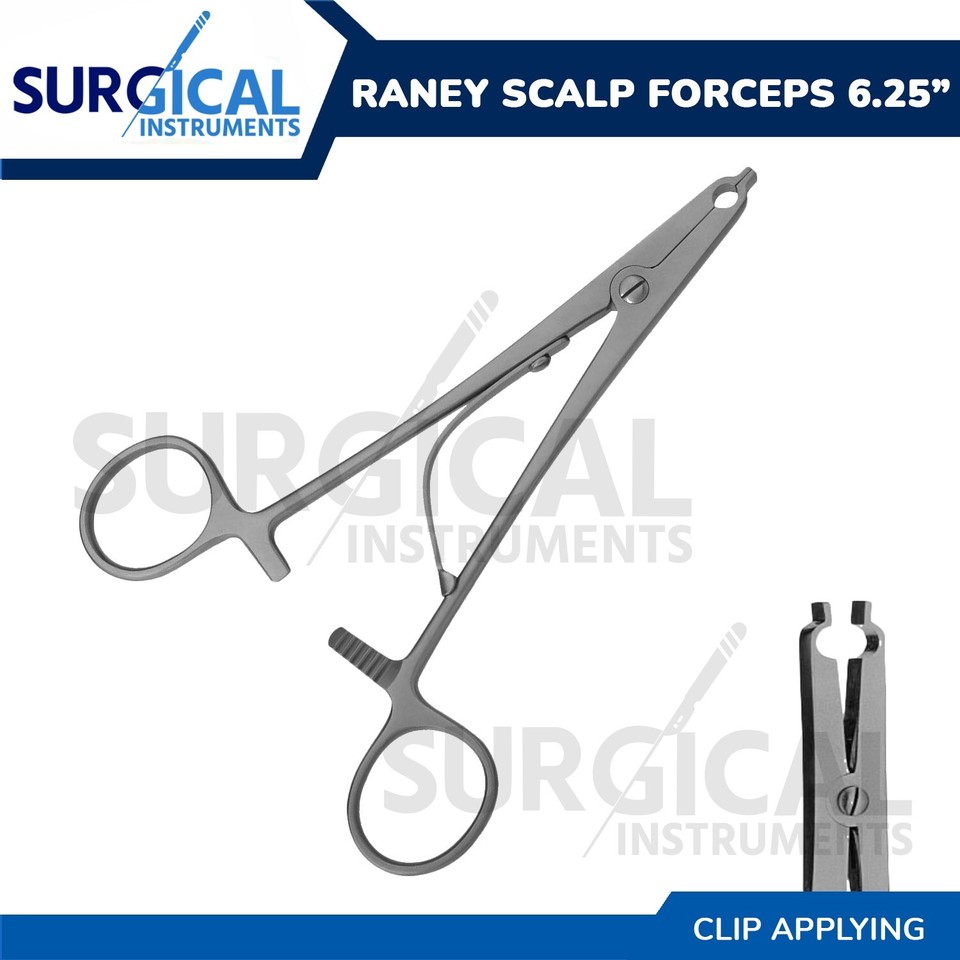 RANEY Scalp Clip Applying Forceps 6.25" Stainless Steel German Grade | eBay